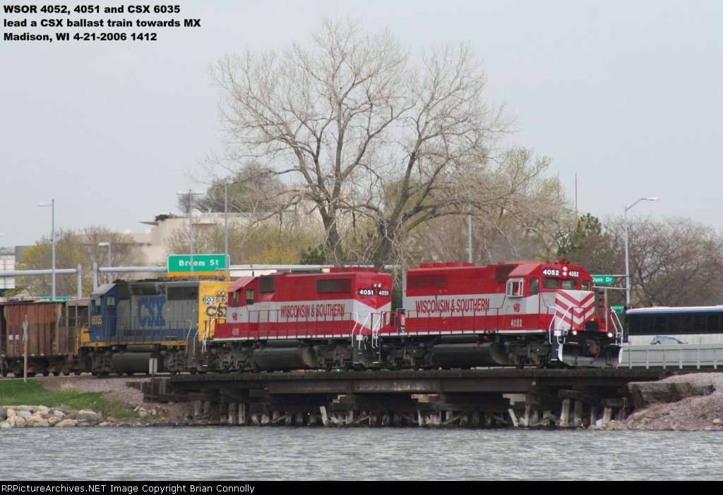 WSOR 4052, 4051 and CSX 6035